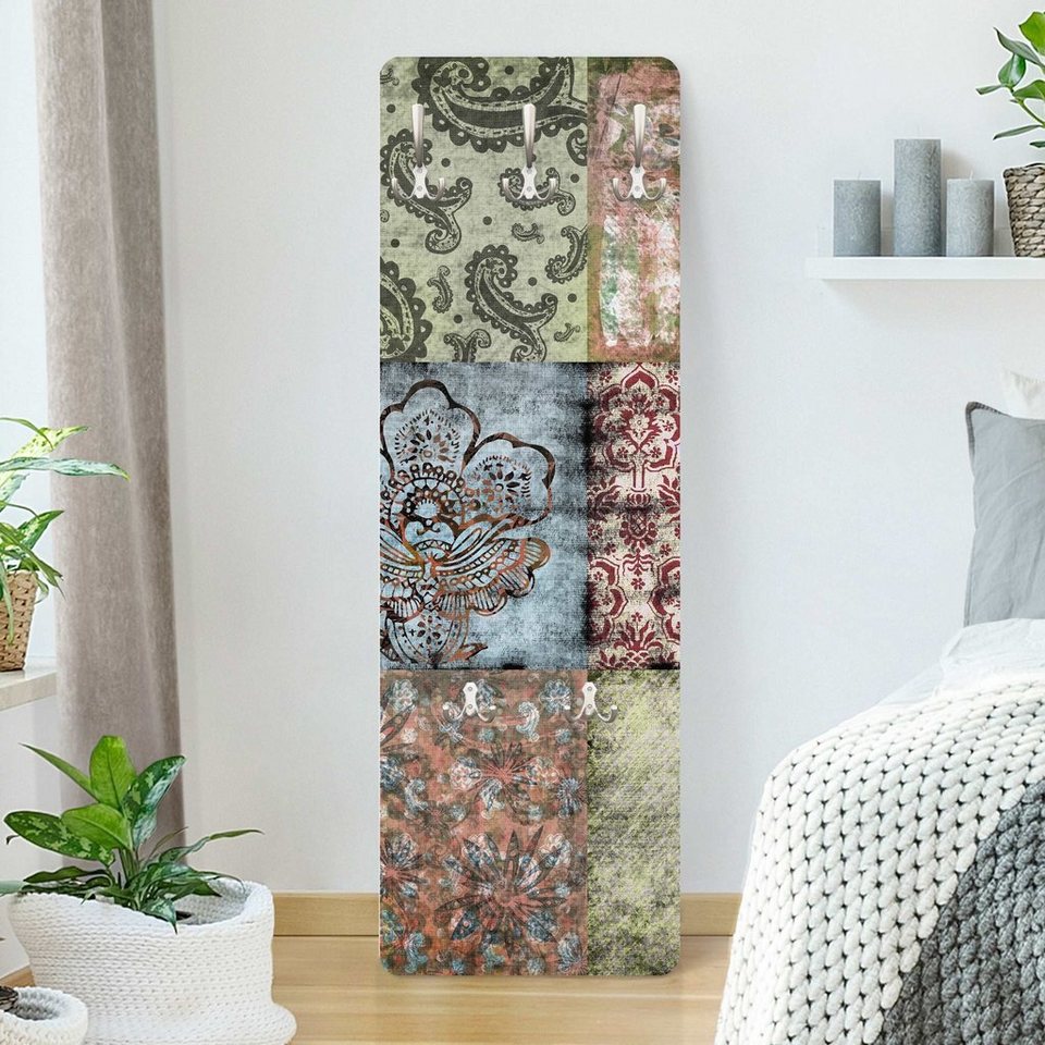 Bilderdepot24 Garderobenpaneel Design Illustration Muster Shabby Old