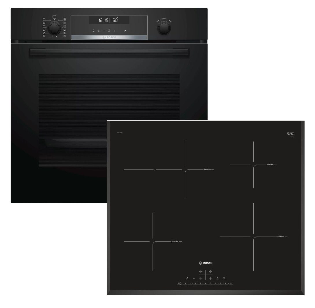 Bosch Induktions Herd Set Einbaubackofen Serie 6 Mit Induktionskochfeld