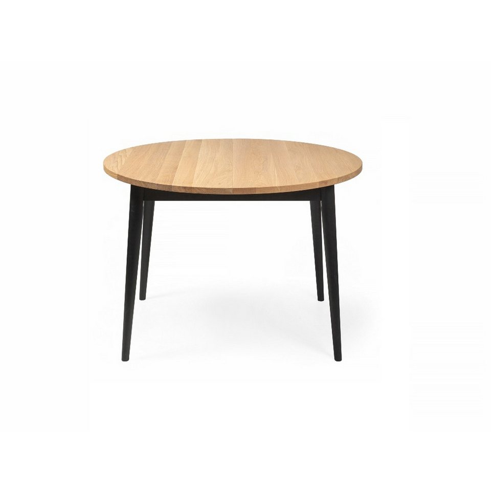 Woodek Design Esstisch Bo Aus Geölter Eiche Mit Schwarzen Beinen ⌀ 108