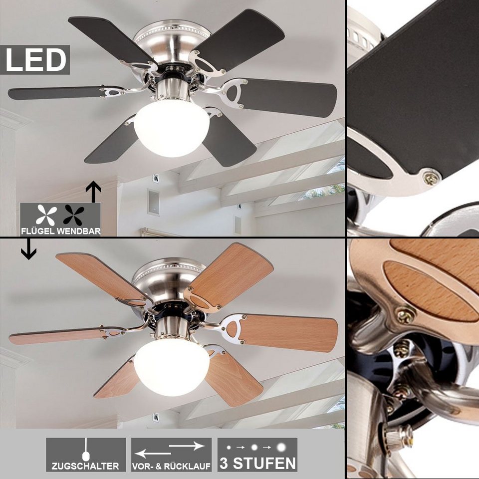 Etc Shop Deckenventilator Deckenventilator Mit Led Beleuchtung Und