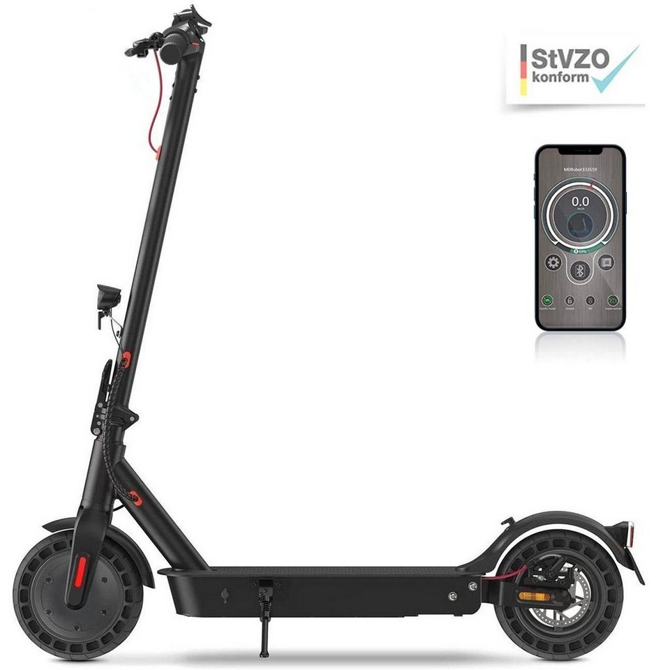 Letgospt E Scooter Elektro Scooter Mit Straßenzulassung Abe Schwarz E9t
