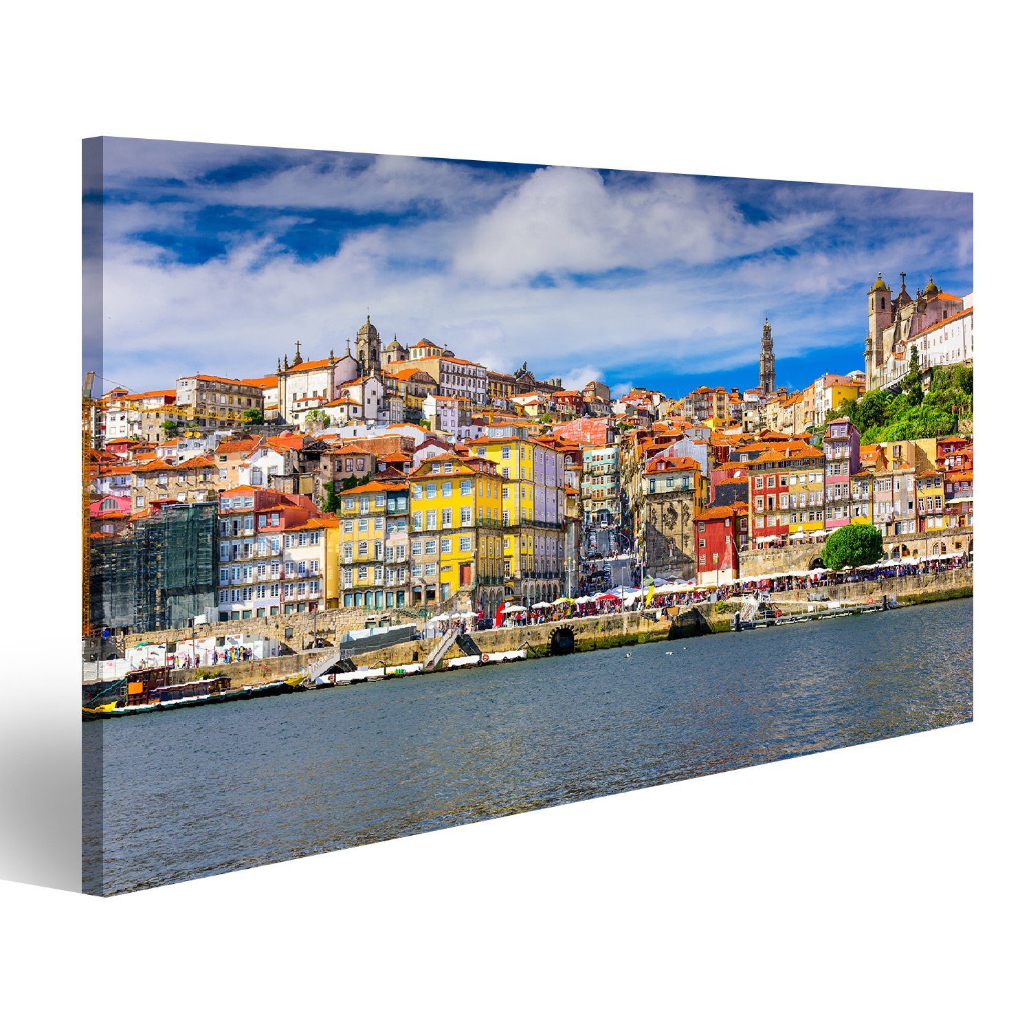 islandburner Leinwandbild Bild auf Leinwand Porto Portugal Altstadt Skyline Von Über Den Fluss D
