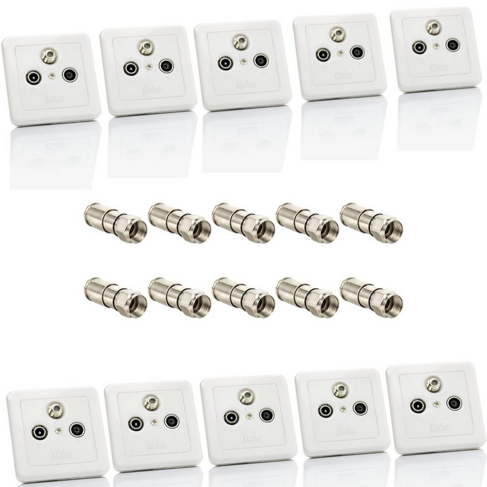 fuba Antennensteckdose 10x GAD 300 Sat-Dose Unterputz 10x XCon S323 F ... fuba Antennensteckdose 10x GAD 300 Sat-Dose Unterputz 10x XCon S323 F ...