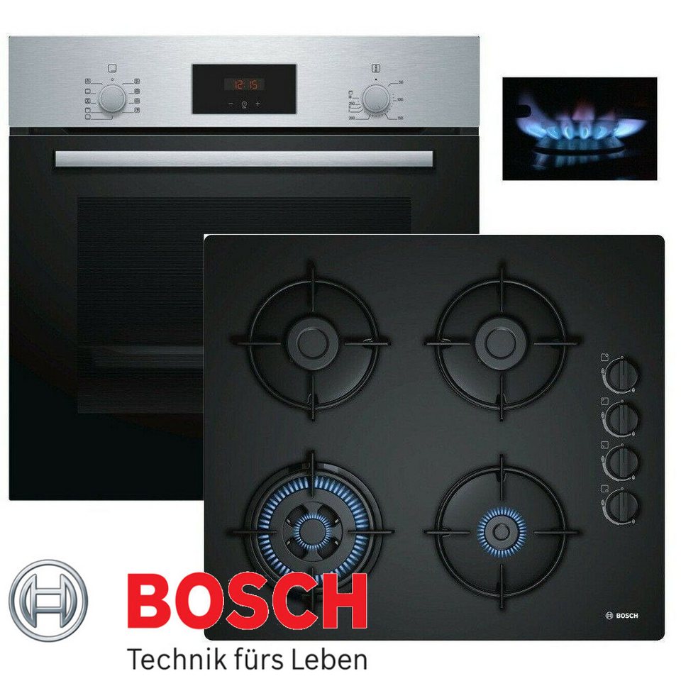Bosch Gasherd Set Gas Herd Autark Bosch Teleskopauszug Backofen Umluft