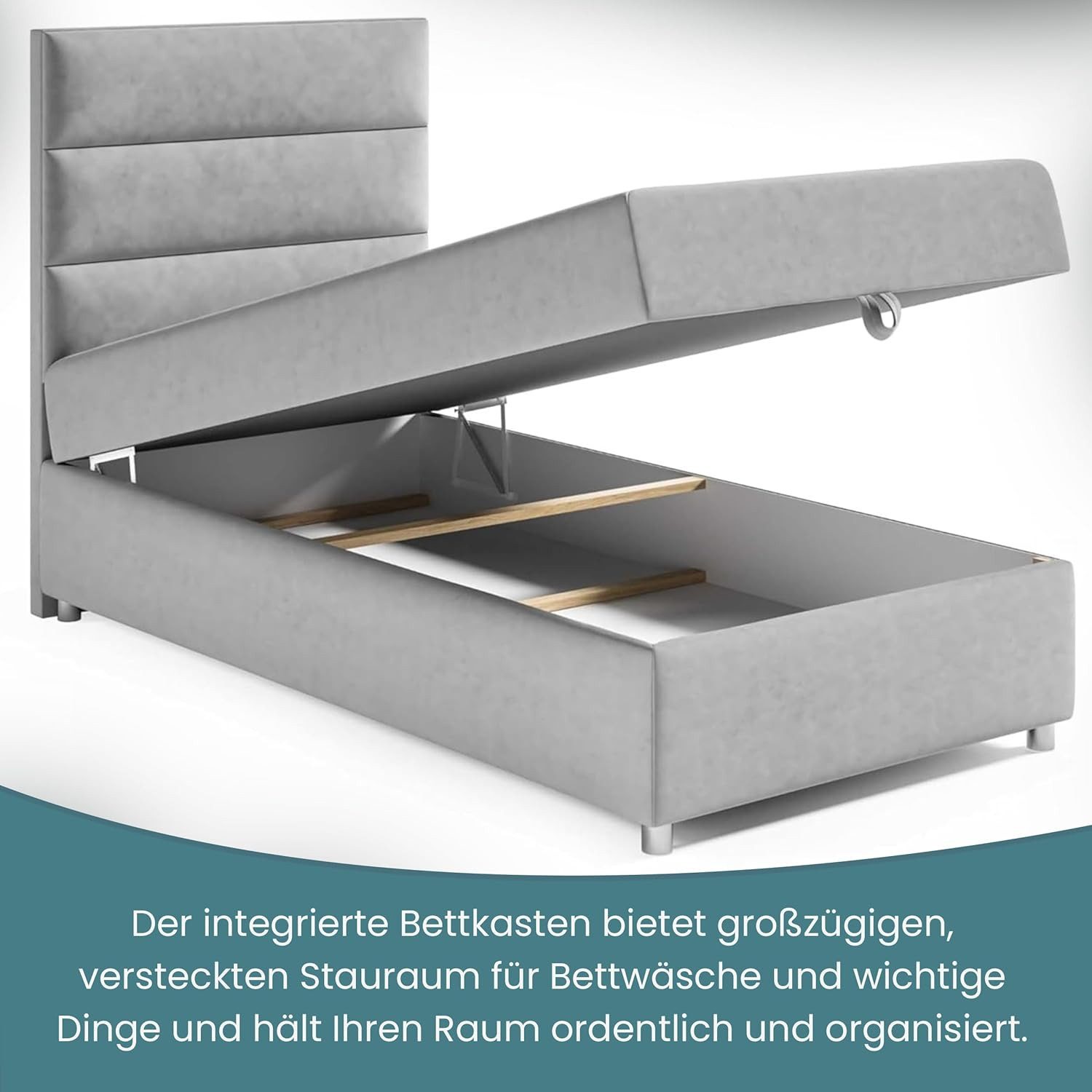 Best for Home Boxspringbett K-4 Boxspringbett mit Stauraum, Topper ...
