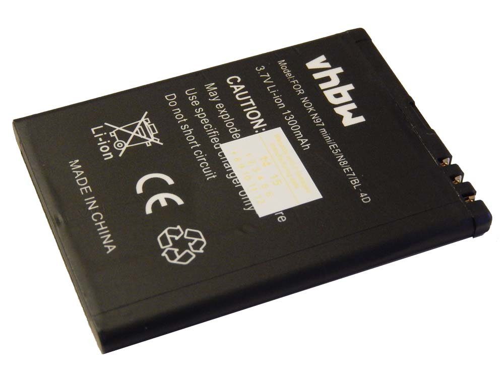 vhbw Ersatz für Brondi ZTBL-4D-01, W6 für Smartphone-Akku Li-Ion 1300 mAh (3,7 V)