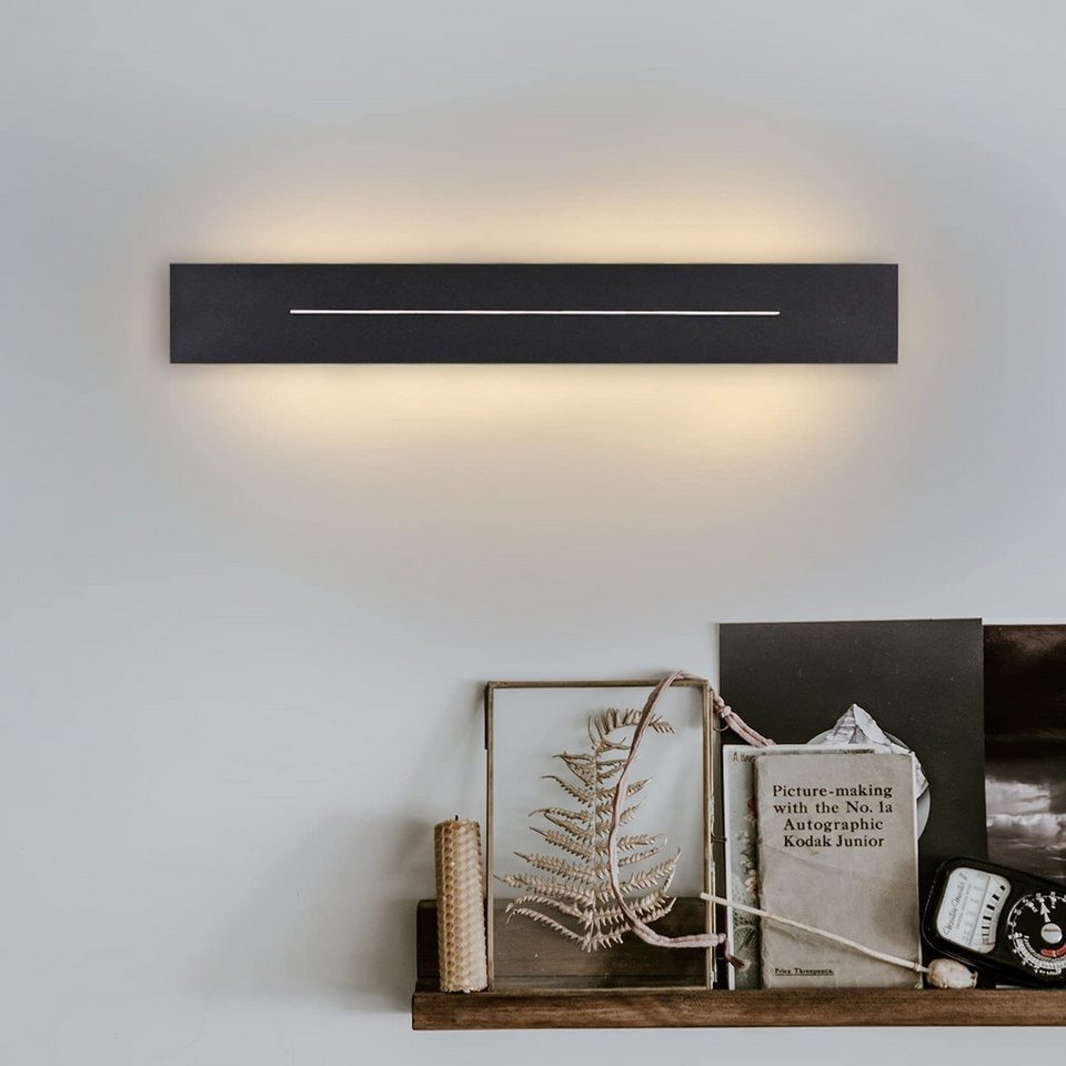 Nettlife Led Wandleuchte Innen 1006030cm Schwarz Modern Wandlampe