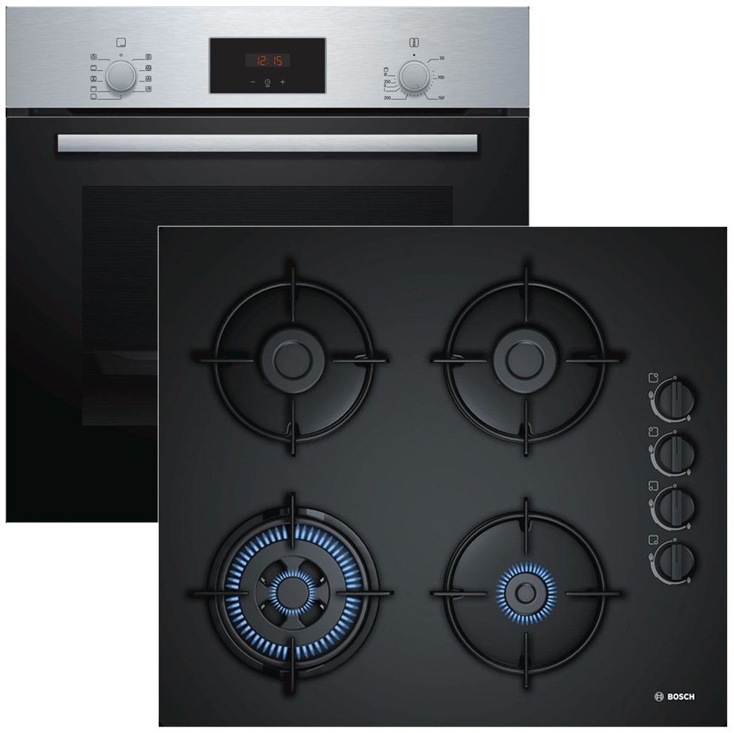 Bosch Backofen Set Backofen Mit Gaskochfeld Autark 59 Cm