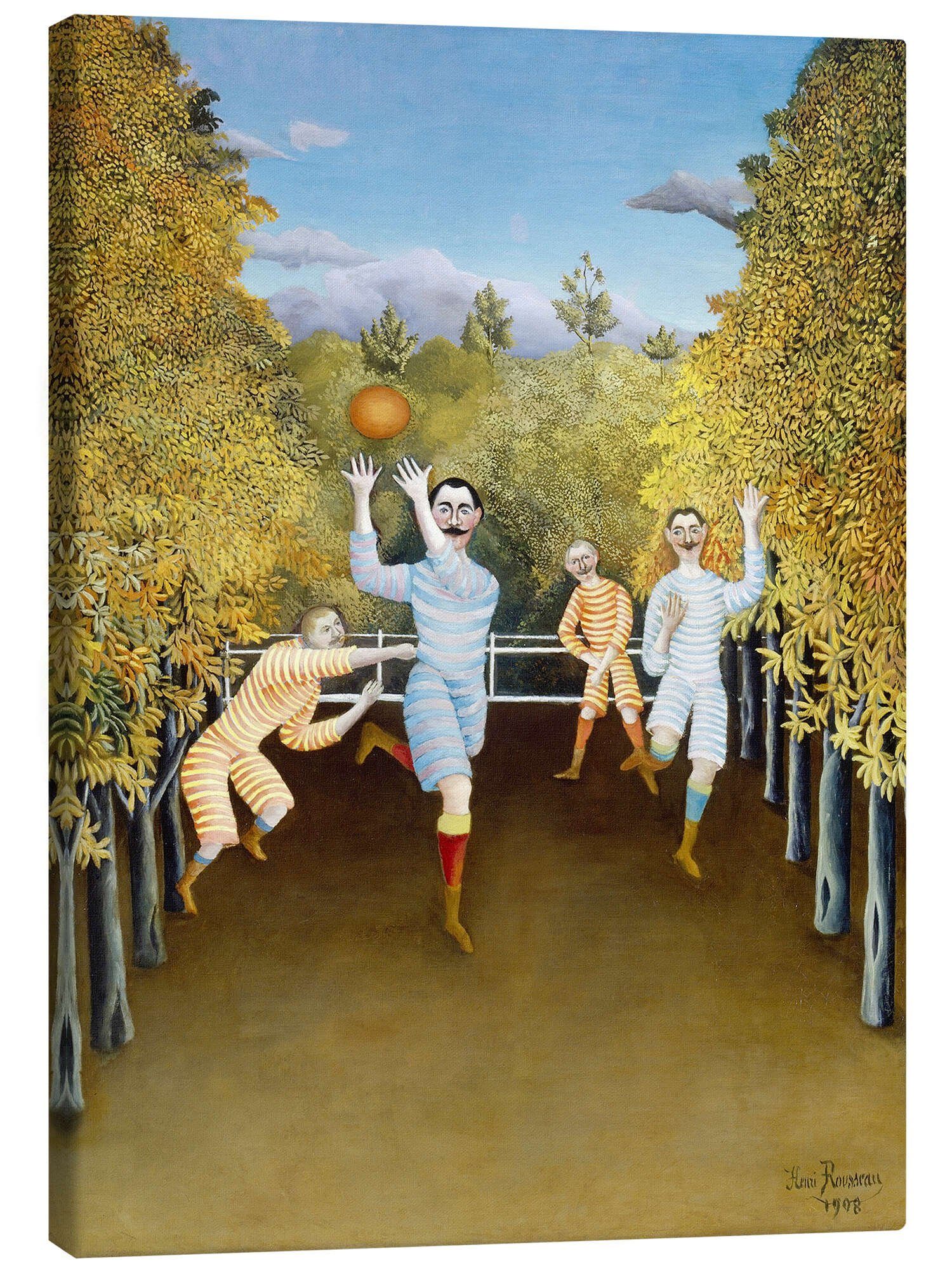 Posterlounge Leinwandbild Henri Rousseau Die Ballspieler Wohnzimmer