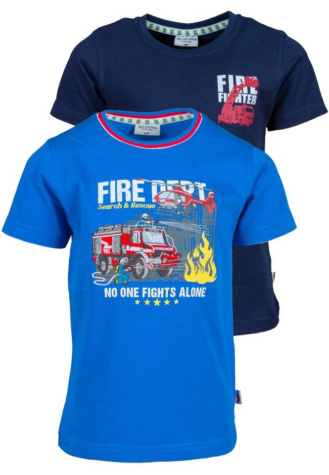Salt And Pepper T Shirt Feuerwehr 2 Tlg Mit Tollem Feuerwehr Motiv