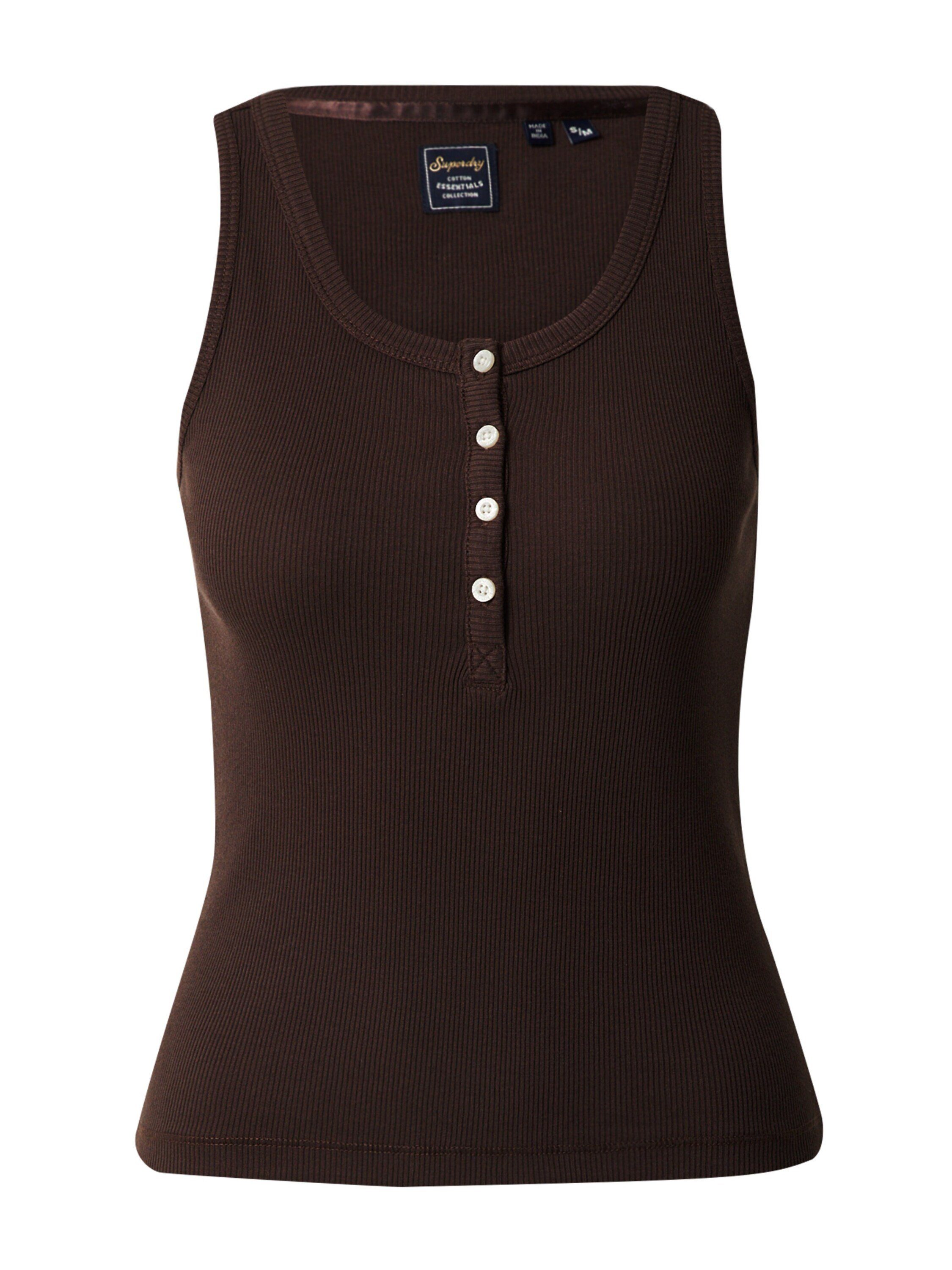 Superdry Shirttop 1 Tlg Weiteres Detail Bündchen Rippstrick Kragen