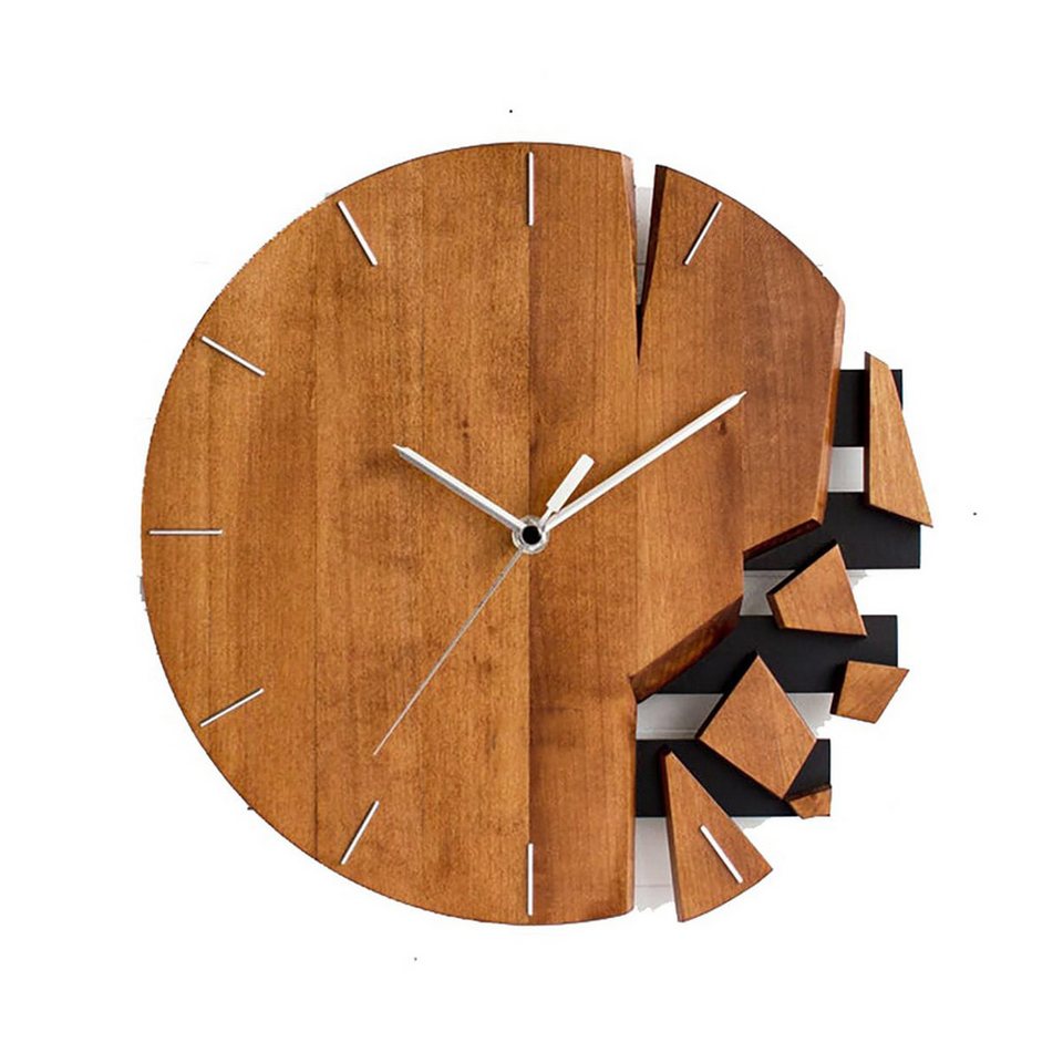 Dopwii Wanduhr 30cm Präzisionszeitmessung Gebrochenes Design Wanduhr