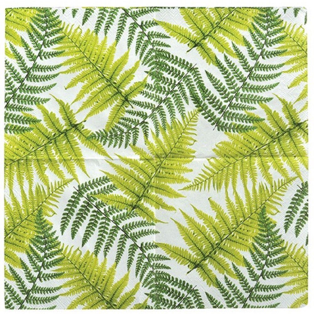 Linoows Papierserviette 20 Servietten Der Farn Farnblätter Cocktail