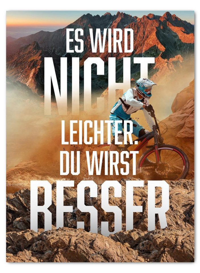 wandmotiv24 Leinwandbild Spruch Du wirst besser, Sprüche (1 St ... wandmotiv24 Leinwandbild Spruch Du wirst besser, Sprüche (1 St ...