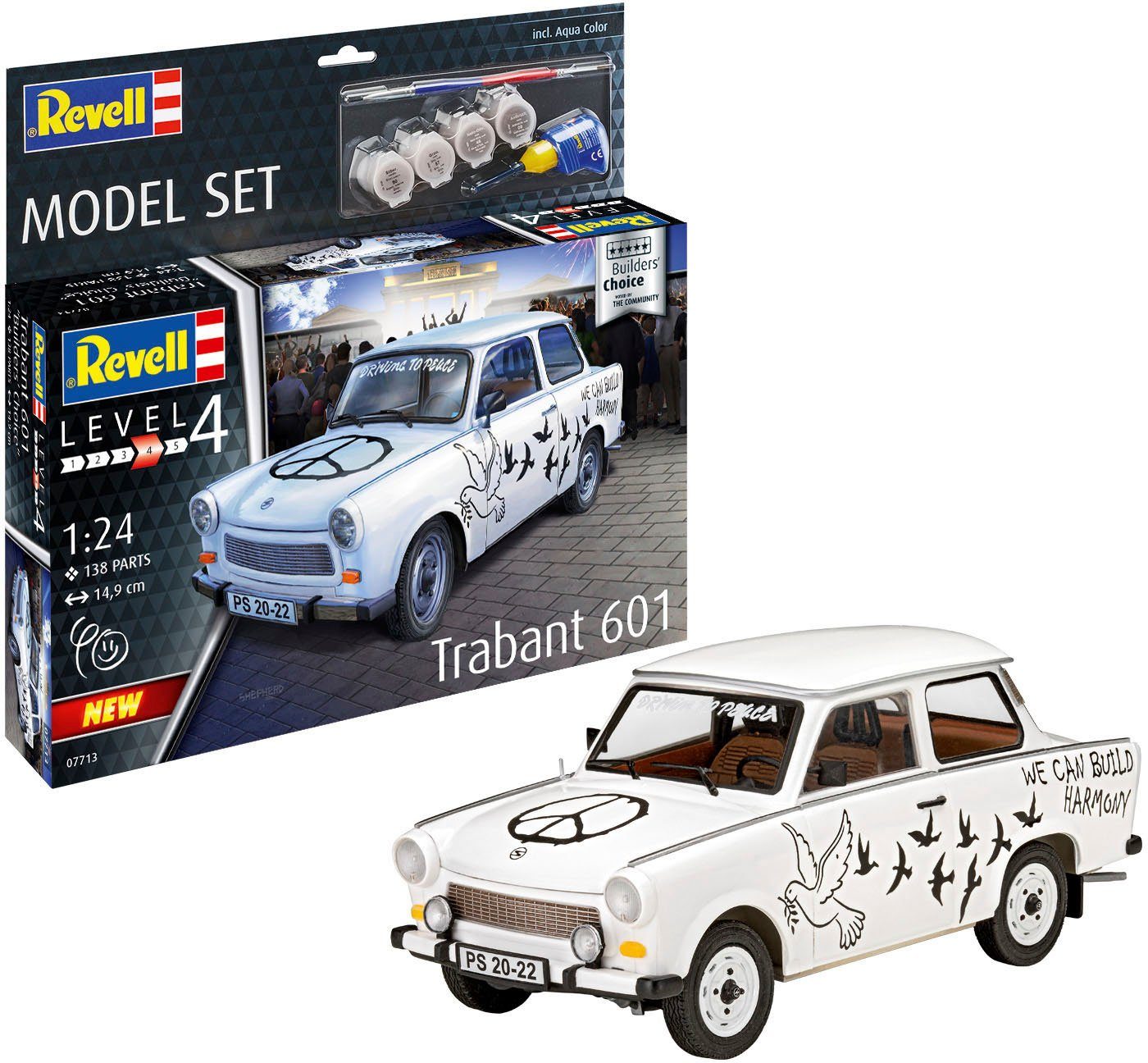 Revell® Modellbausatz Trabant 601S, Maßstab 1:24, Made in Europe, Model-Set »Trabant 601S«