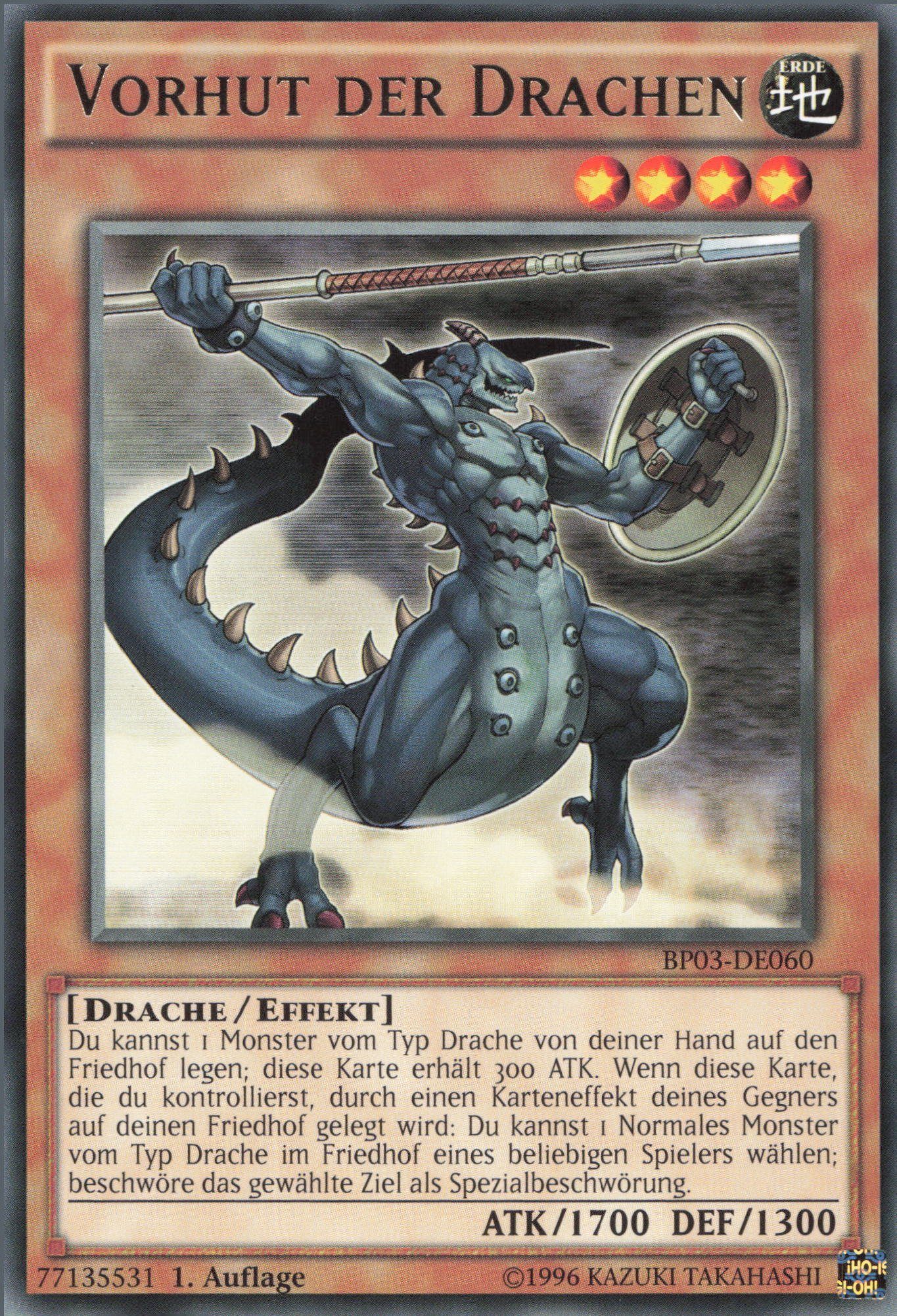 ReCollectibles Sammelkarte YuGiOh Karte Vorhut der Drachen (V.1) deutsch, Yu-Gi-Oh! Karte BP03 ...