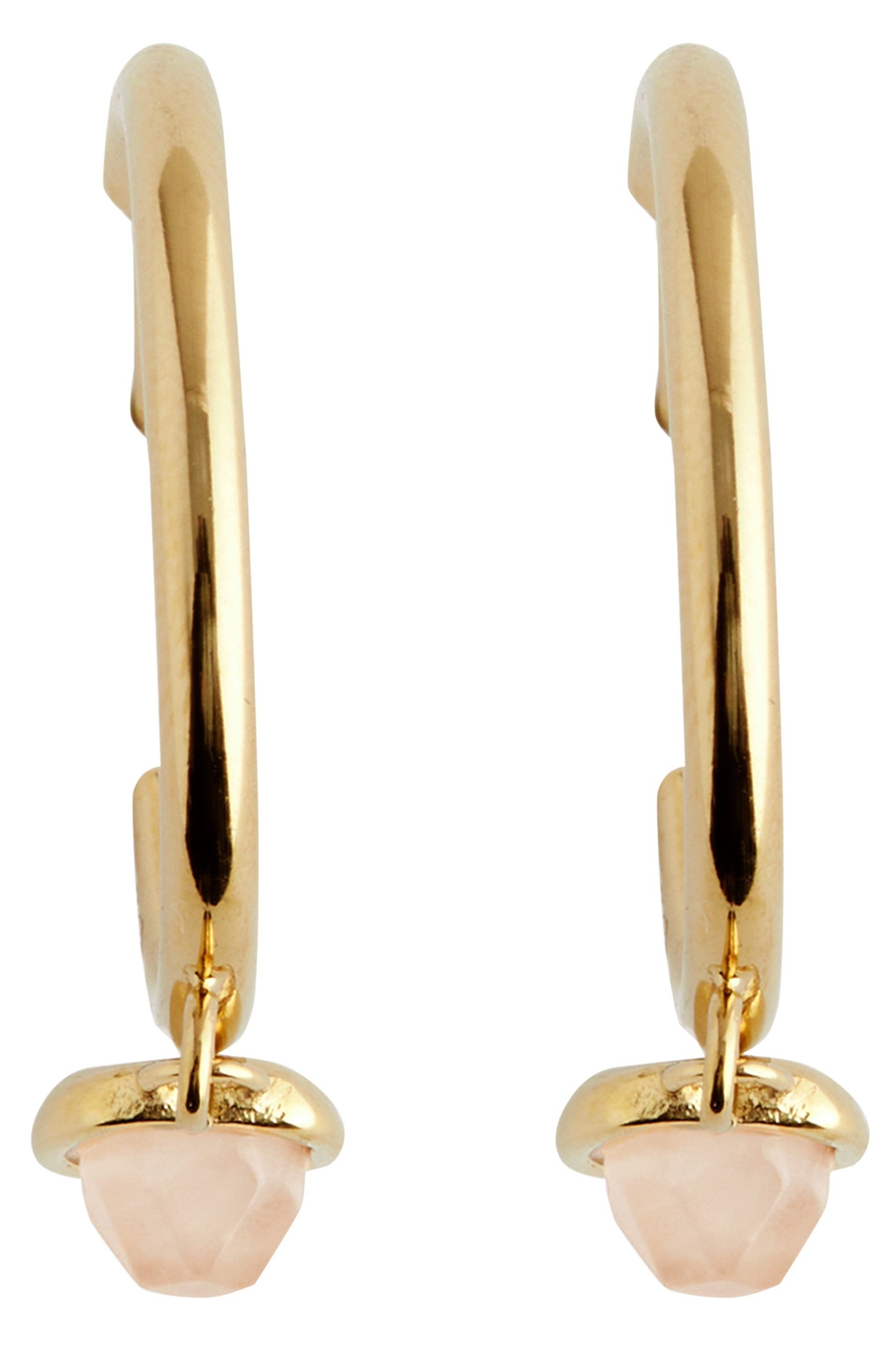 Next Paar Creolen Creolen aus Edelstahl mit Halbedelsteinen (1-tlg)