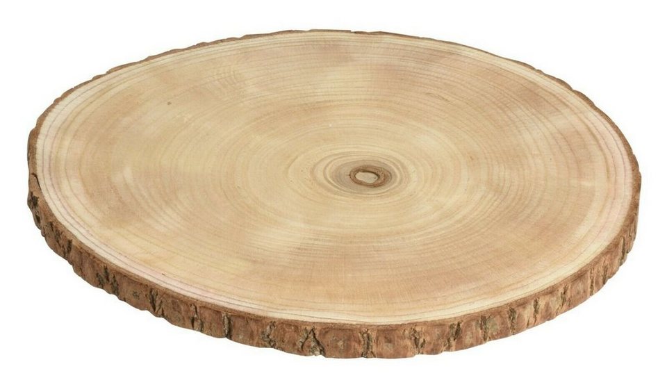 Meinposten Dekoteller Holzbrett Baumscheibe Holz Brett Tischdeko