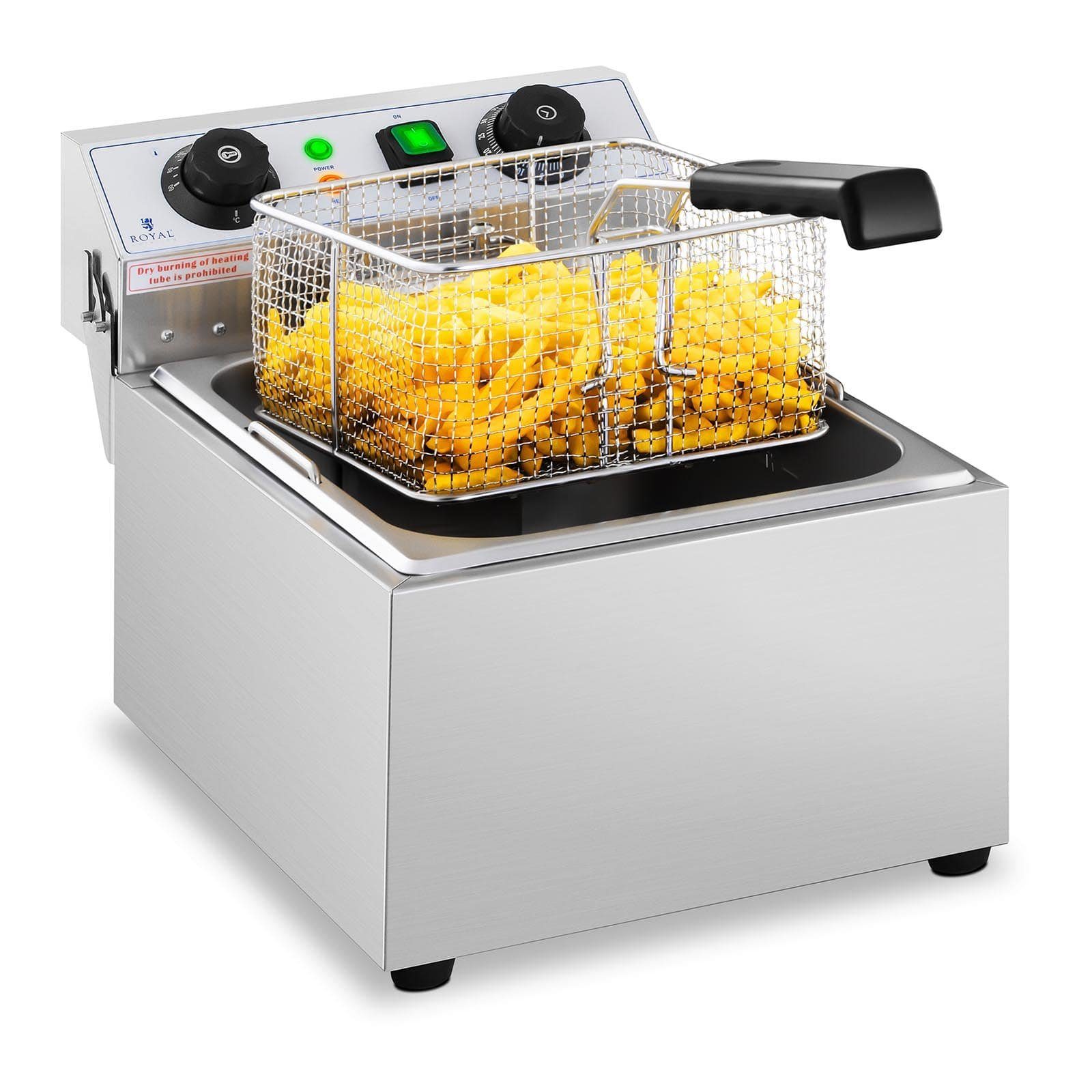 Royal Catering Fritteuse Fritteuse Edelstahl Gastronomie Elektro