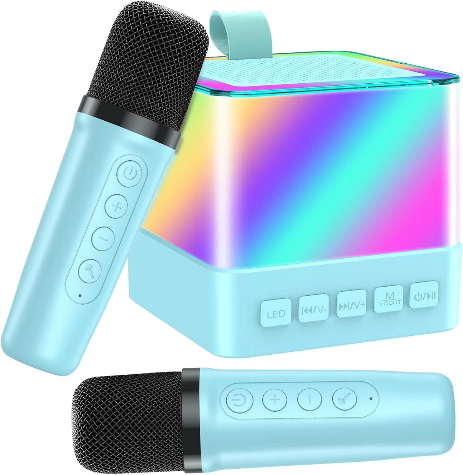 Felixleo Mikrofon Karaoke Maschine Mit 2 Drahtlosen Mikrofonen