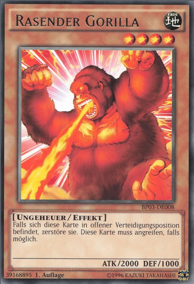 Recollectibles Sammelkarte Yugioh Karte Rasender Gorilla V 1 Bp03 De8