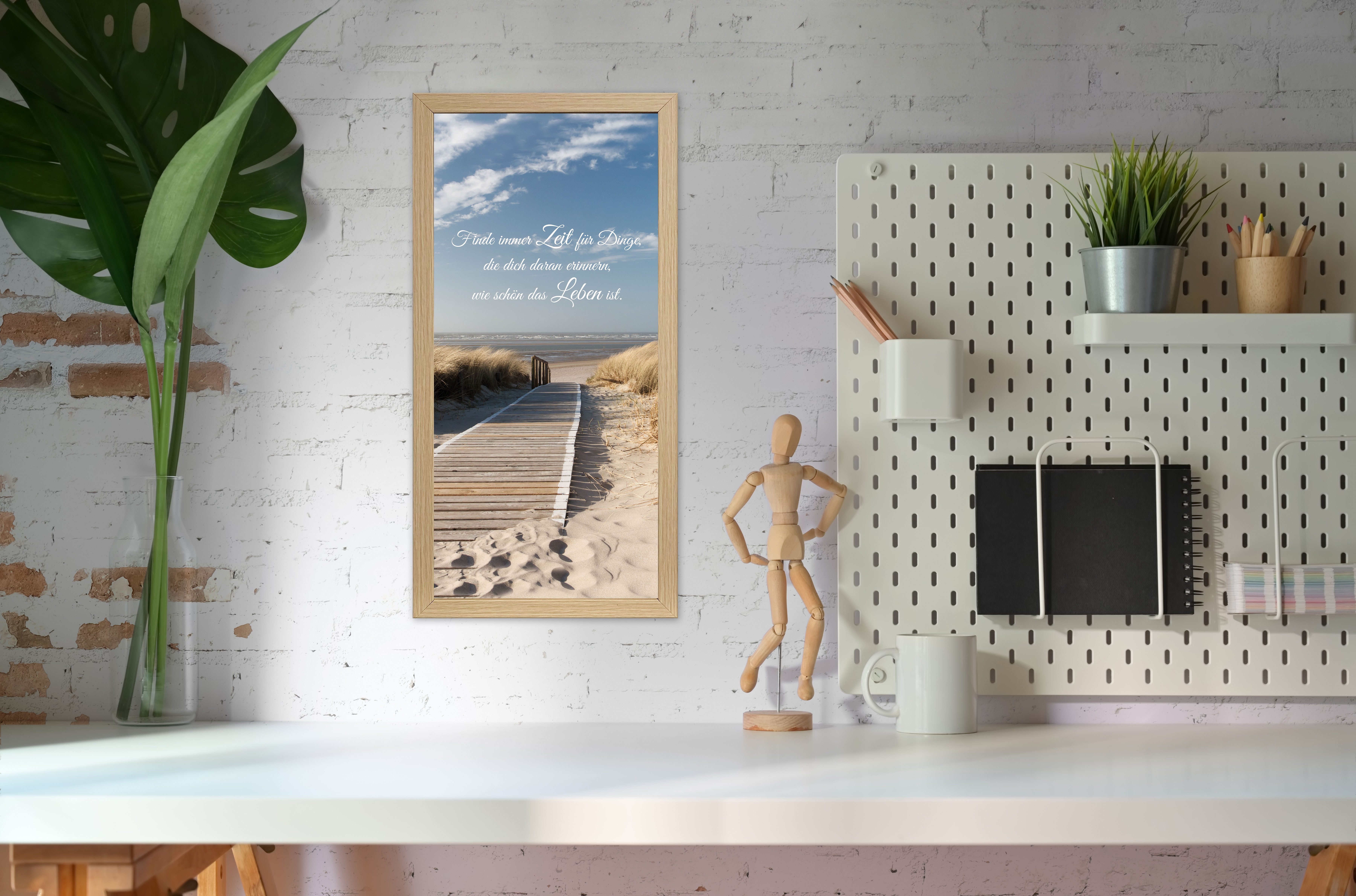 Bönninghoff Bild mit Rahmen, Sprüche, Sprüche & Texte, Strand (1 St)