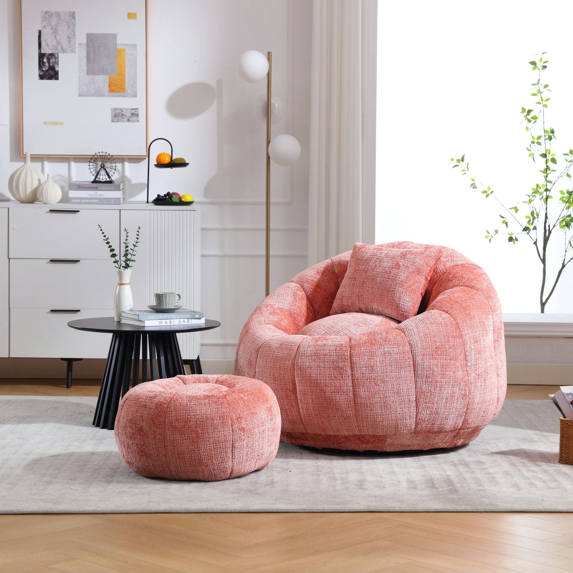 Flieks Sitzsack (Set, 3 St., mit 1 Hocker & 1 Kissen), Bean Bag 360 ...
