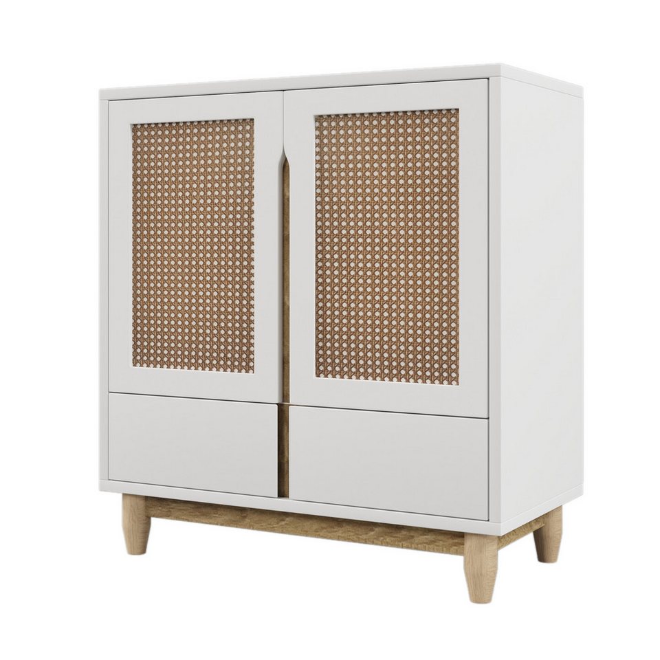 Rutaqian Sideboard Küchenschrank 80×40×86cm Wohnzimmerschränke Mit