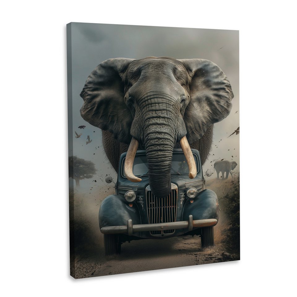 Hustling Sharks Leinwandbild Tier Bild Als Xxl Leinwandbild Elephant