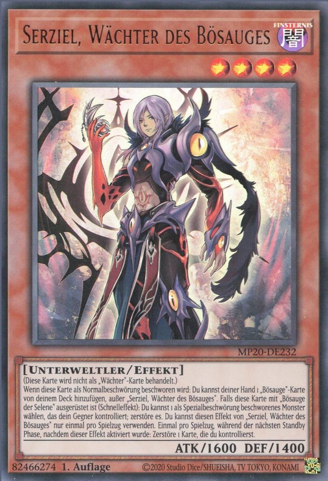 Recollectibles Sammelkarte Yugioh Karte Serziel Wächter Des Bösauges