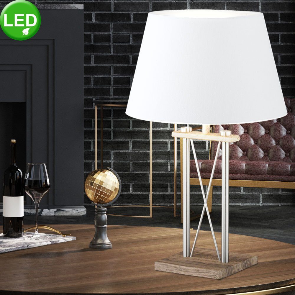 Etc Shop Tischleuchte Holz Design Tisch Lampe Wohn Arbeits Zimmer