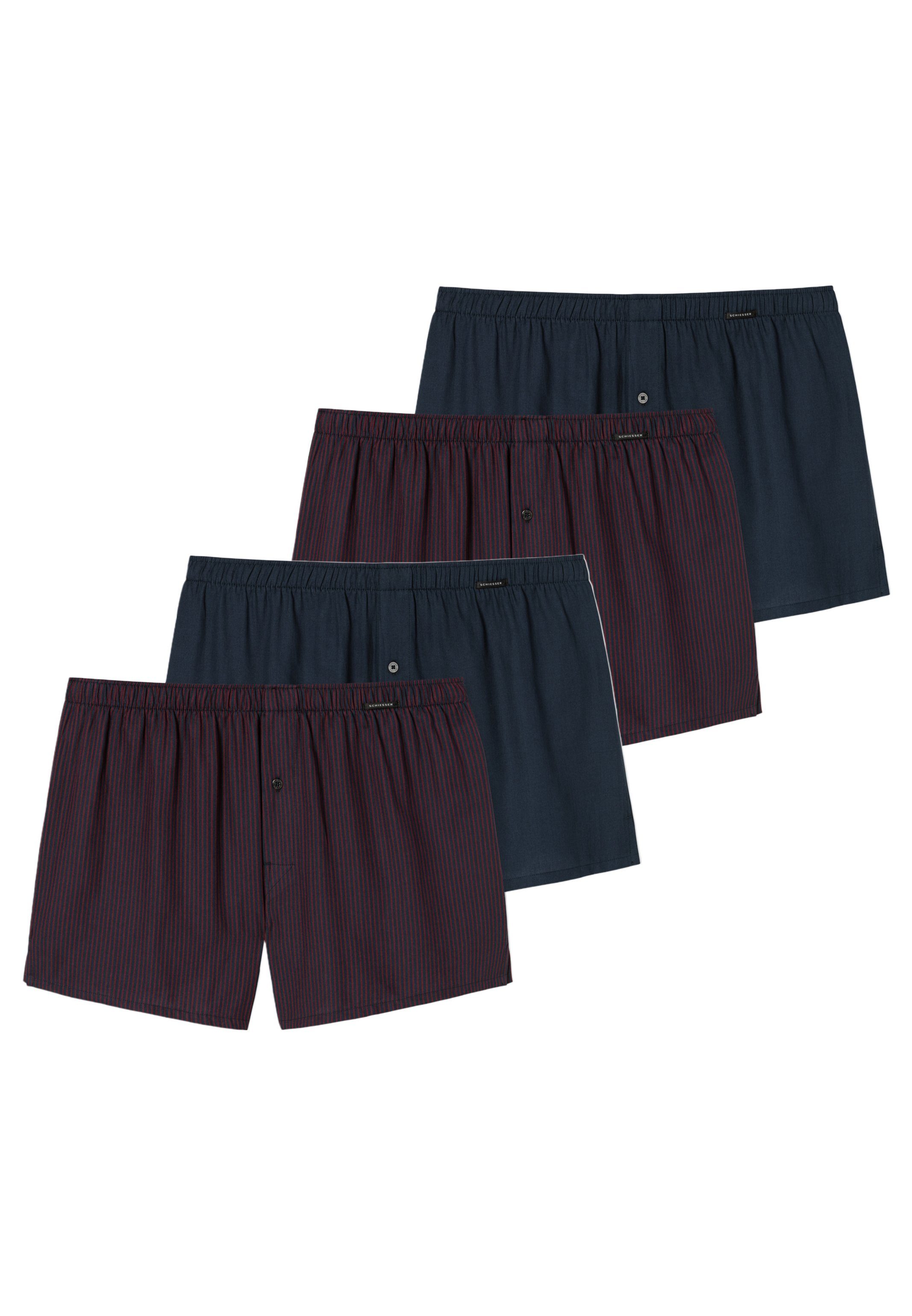 Schiesser Boxershorts 4er Pack Prints Spar Set 4 St Boxershorts