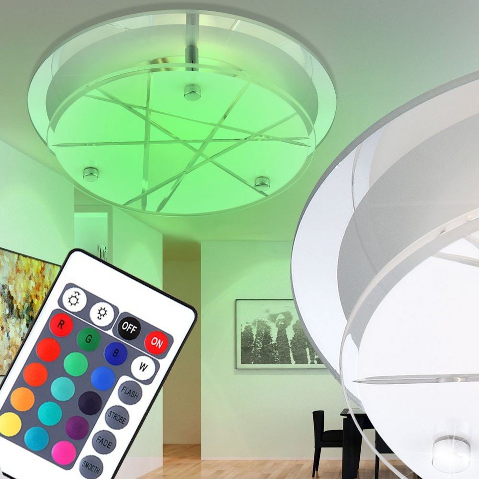 Etc Shop Deckenstrahler Design Rgb 7 W Led Decken Schlafzimmer Chrom