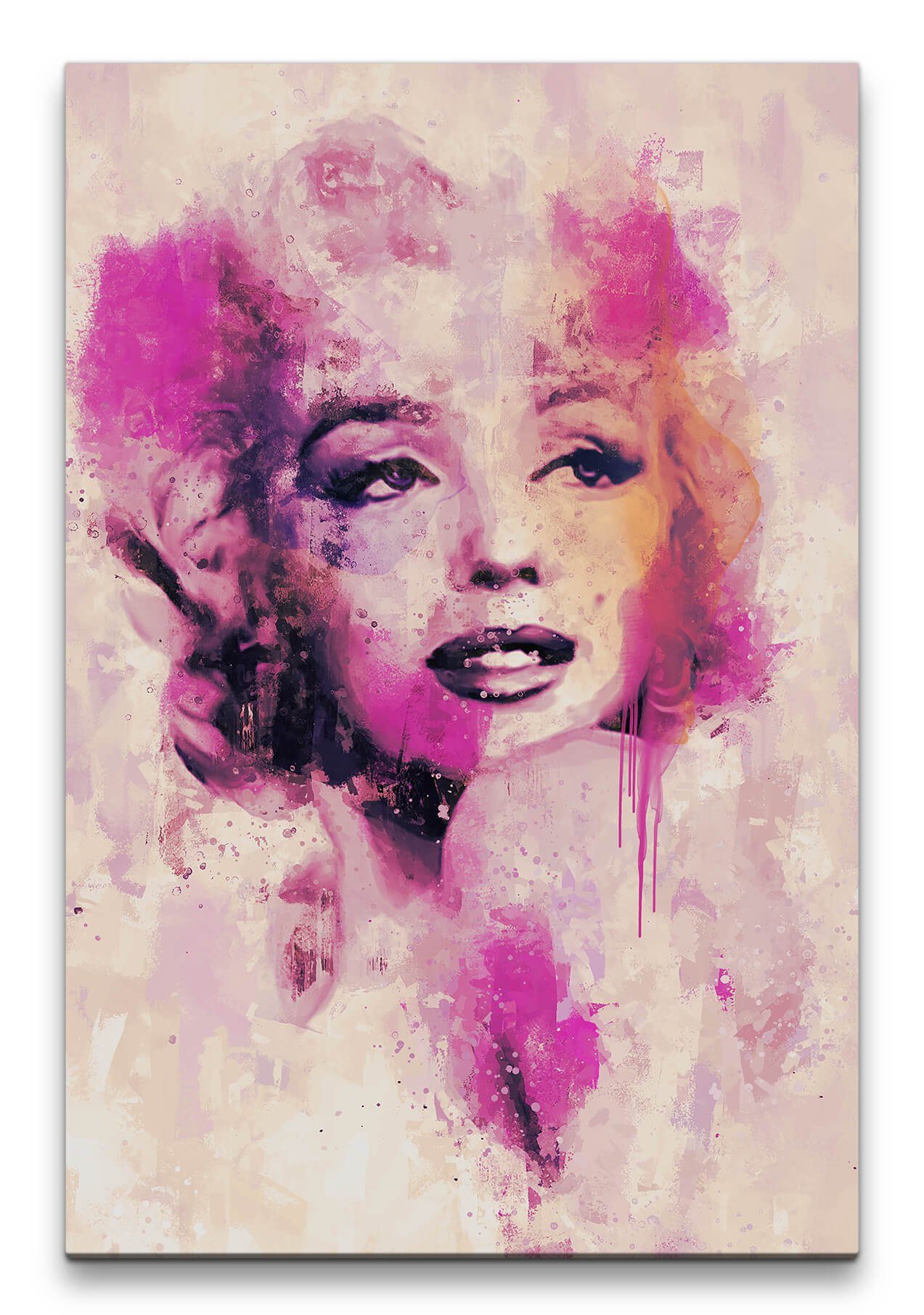 Sinus Art Leinwandbild Marilyn Monroe Porträt Abstrakt Kunst Filmikone