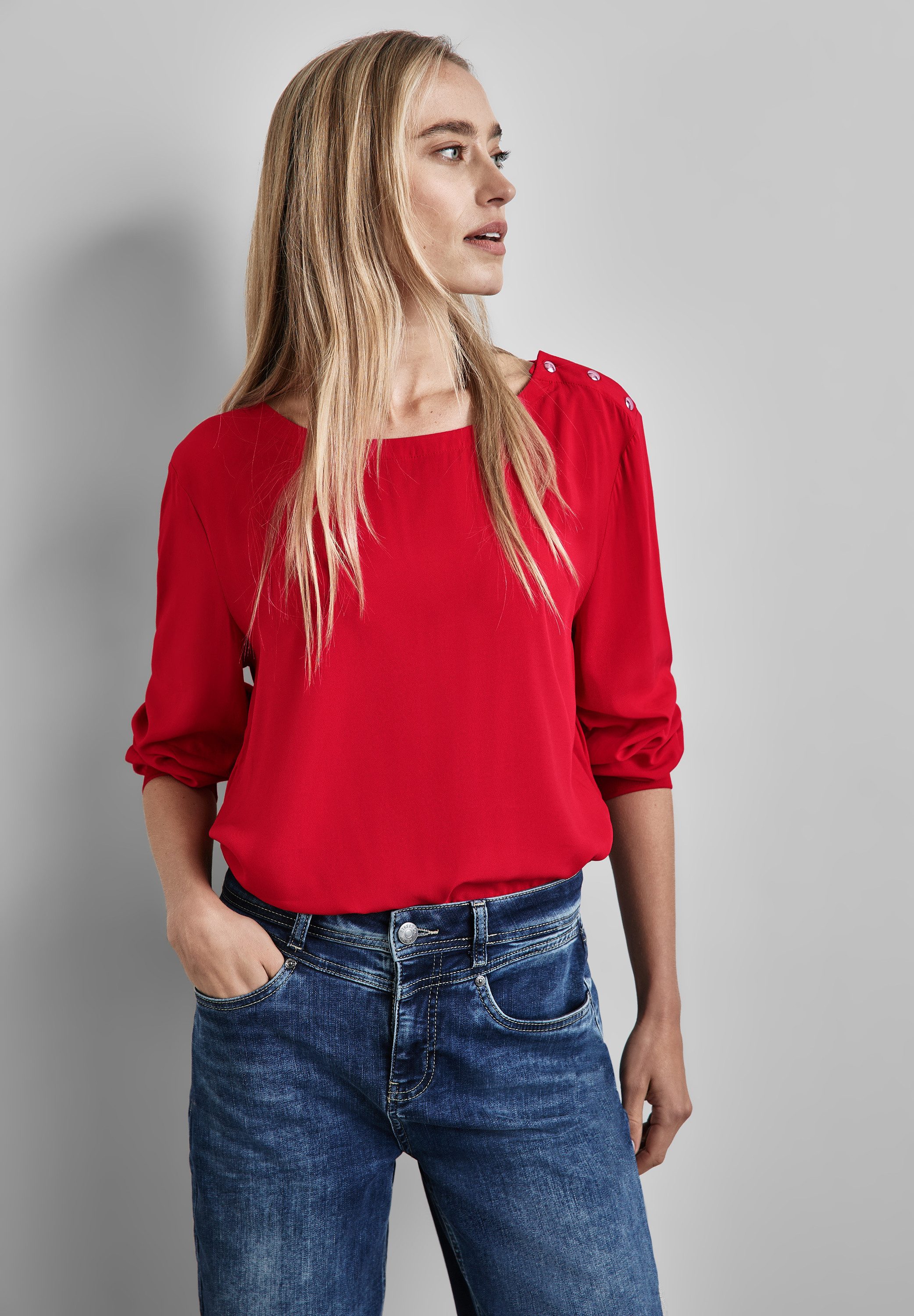 Street One Langarmbluse Aus Softer Viskose Langarm Mit Stretchbündchen