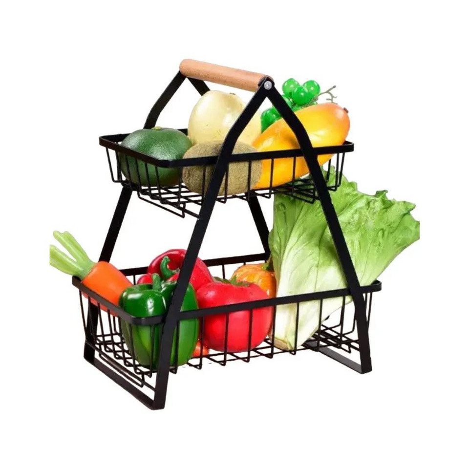 Ymqhbs Obstschale 2 Stöckig Obstschale Abnehmbar Obst Halter Eisen