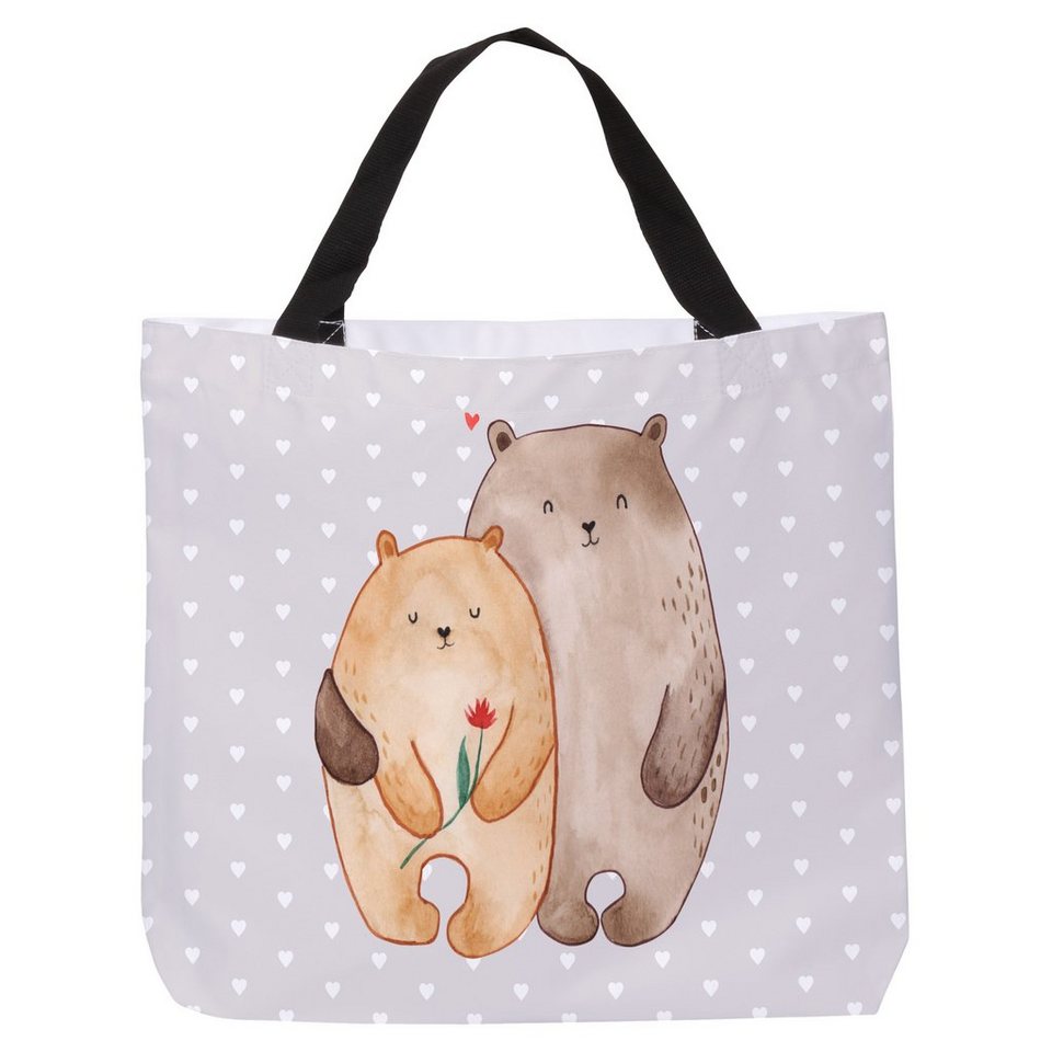 Mr And Mrs Panda Shopper Bären Liebe Grau Pastell Freund