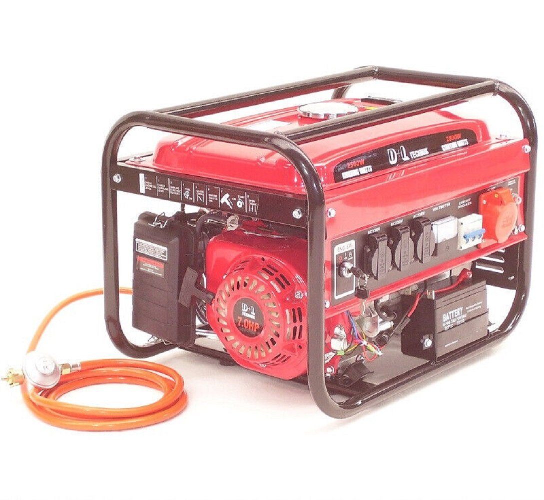 Apex Stromgenerator Gas- u. Benzin-Generator Stromerzeuger 2800 LPG E ...