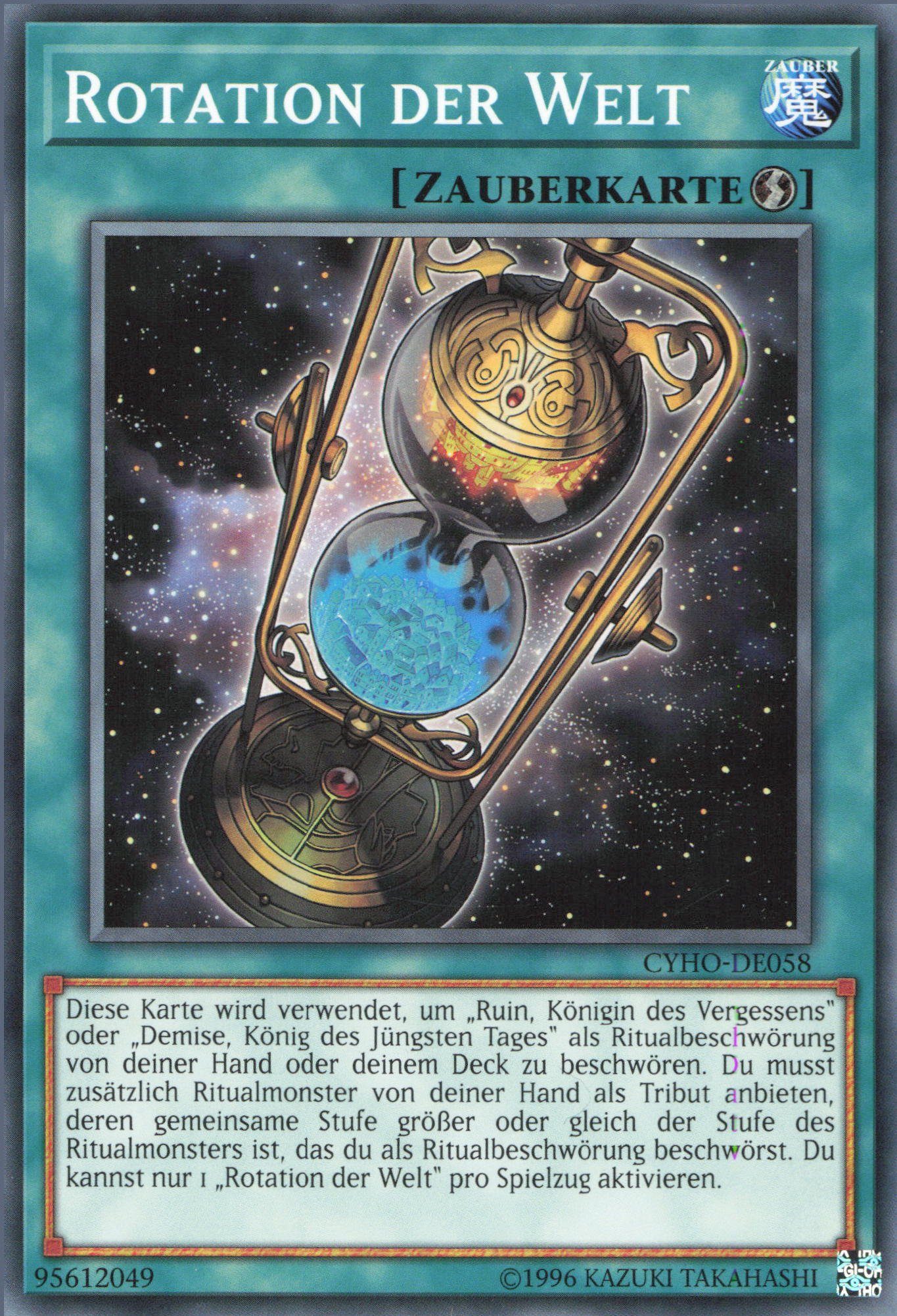 ReCollectibles Sammelkarte YuGiOh Karte Rotation der Welt deutsch, Yu-Gi-Oh! Karte CYHO-DE058 Common