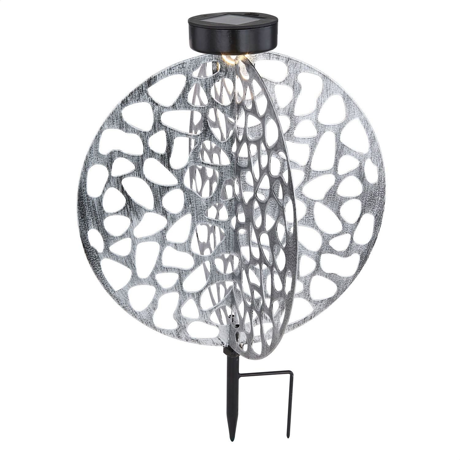 GLOBO LIGHTING LED Solarleuchte Solarleuchte Garten Scheibe 30 cm ...