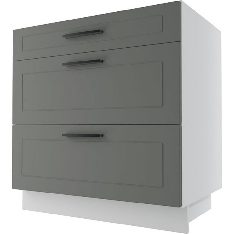 Feldmann Wohnen Unterschrank Kvantum 80cm Front Und Korpusfarbe