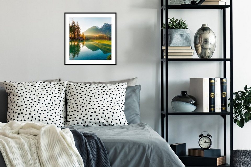 MuchoWow Poster See - Wald - Berge - Natur - Sonne - Landschaft, (1 St ... MuchoWow Poster See - Wald - Berge - Natur - Sonne - Landschaft, (1 St ...