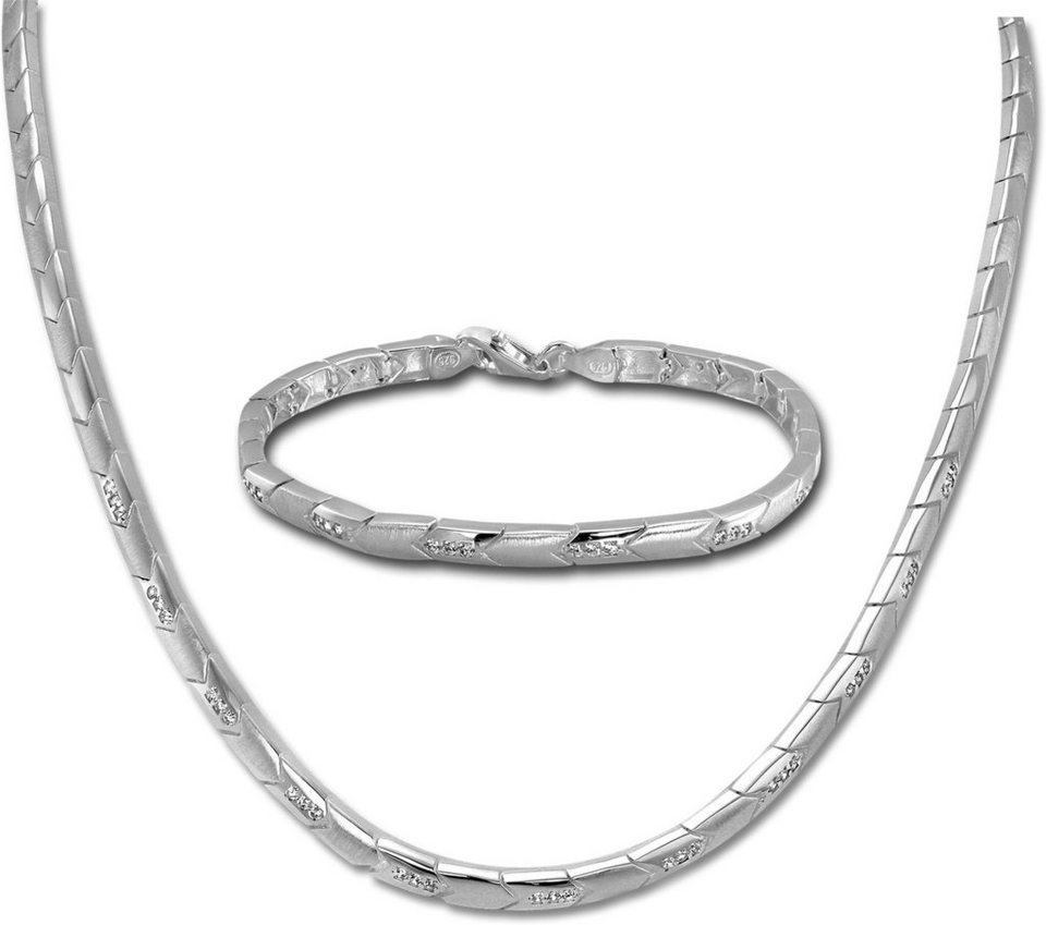 SilberDream Schmuckset SilberDream Collier & Armband Zirkonia ... SilberDream Schmuckset SilberDream Collier & Armband Zirkonia ...