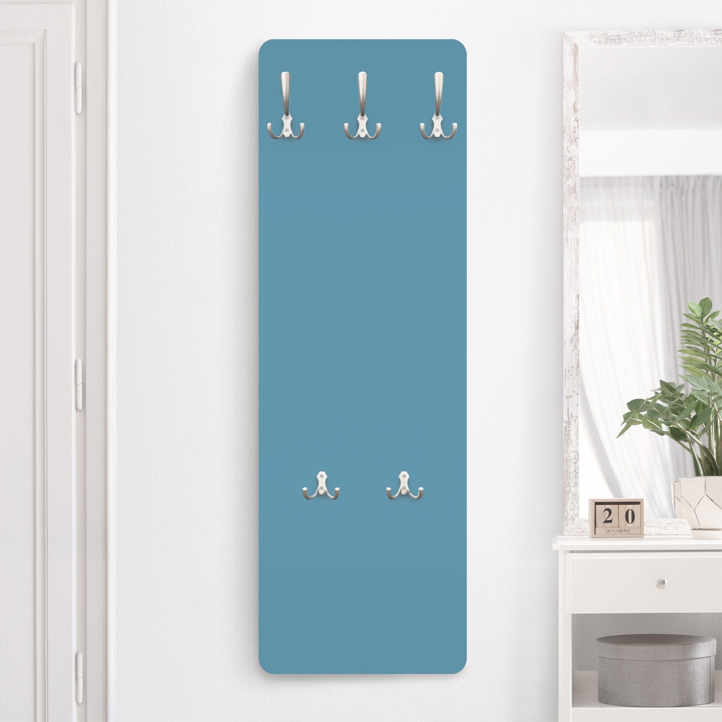 Bilderdepot24 Garderobenpaneel Design Unifarben Meerblau Ausgefallenes