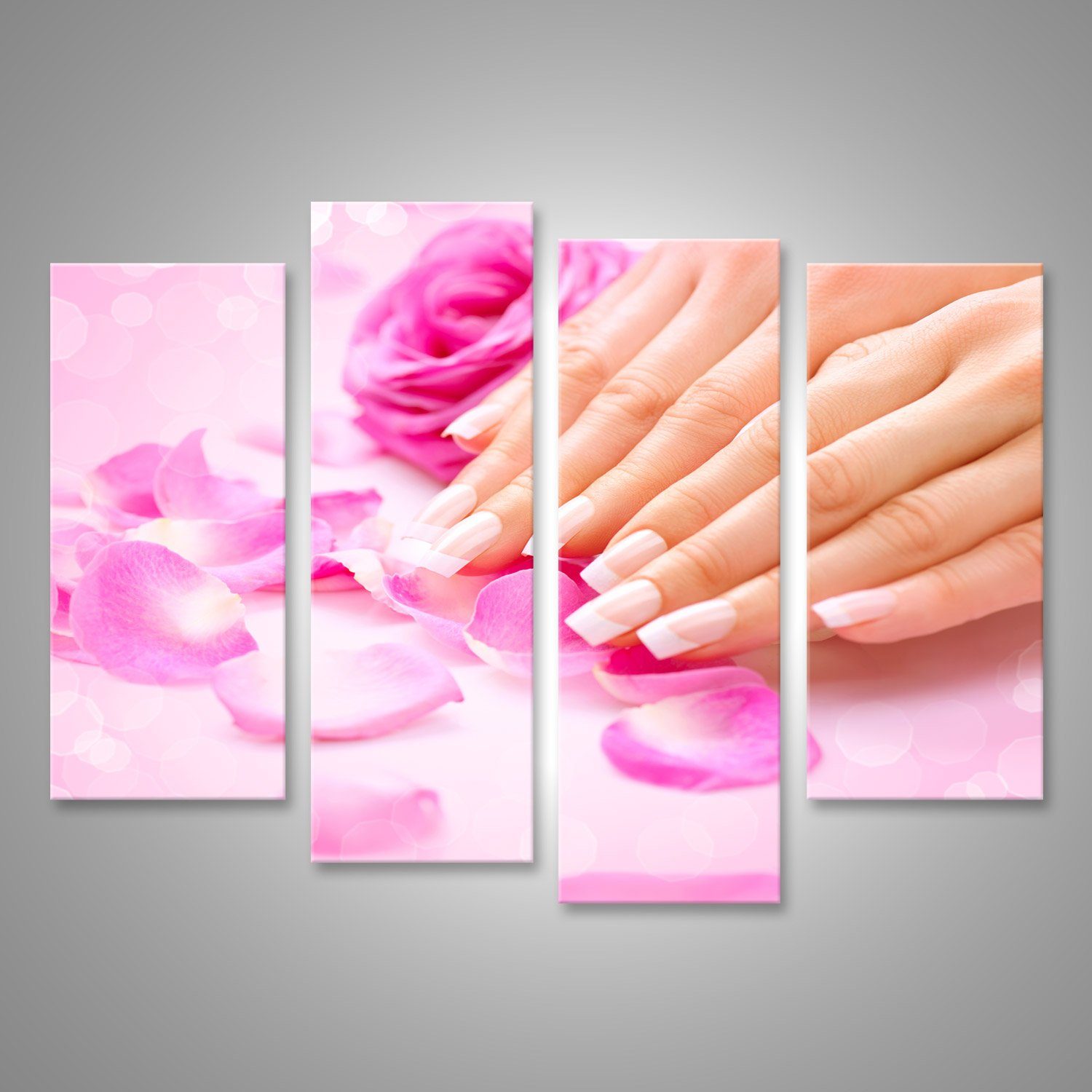 islandburner Leinwandbild »Bild auf Leinwand Maniküre Hände Spa Weibliche Hände Weiche Haut ...