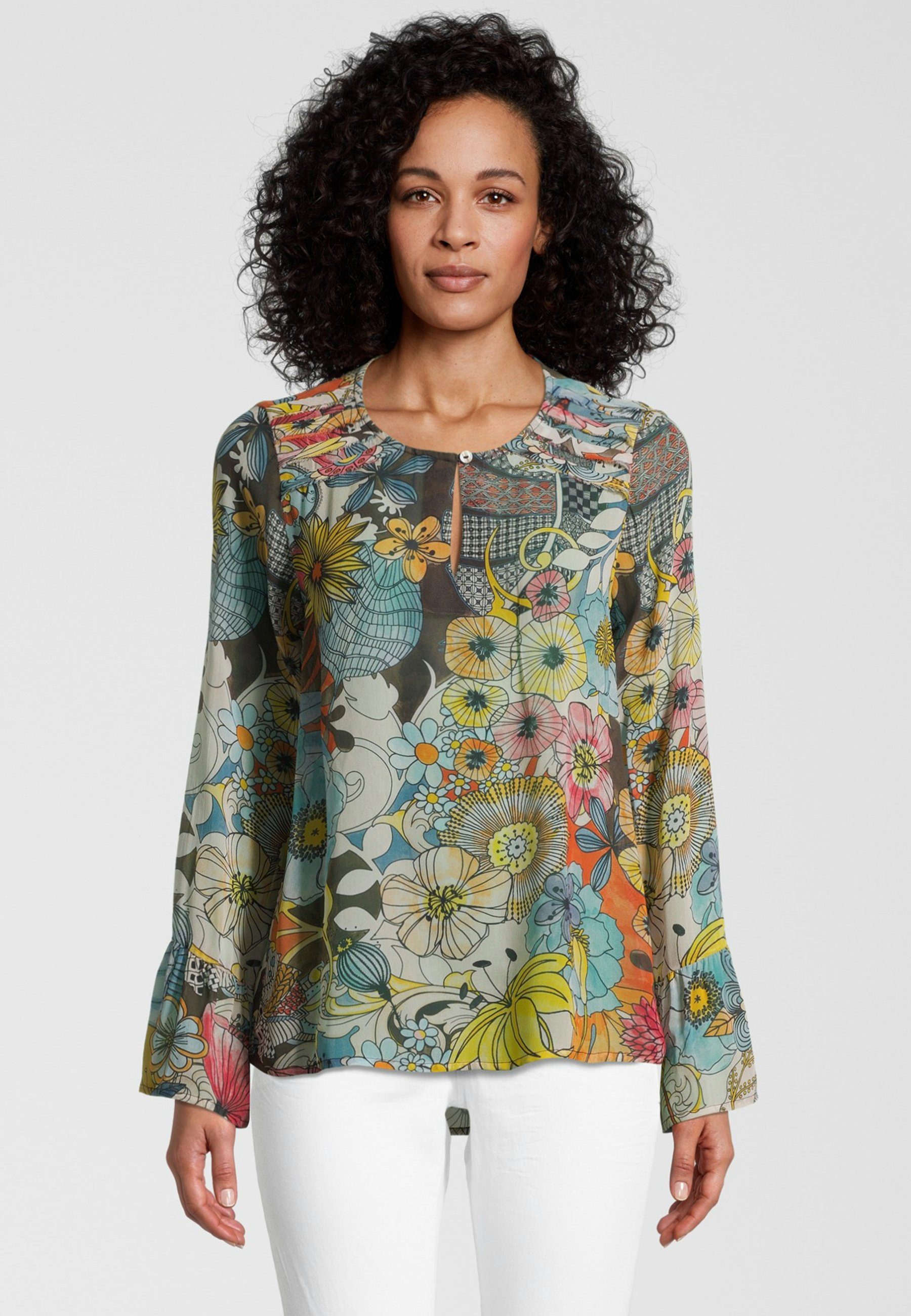 Princess Goes Hollywood Langarmbluse Bluse Mit Allover Muster Mit