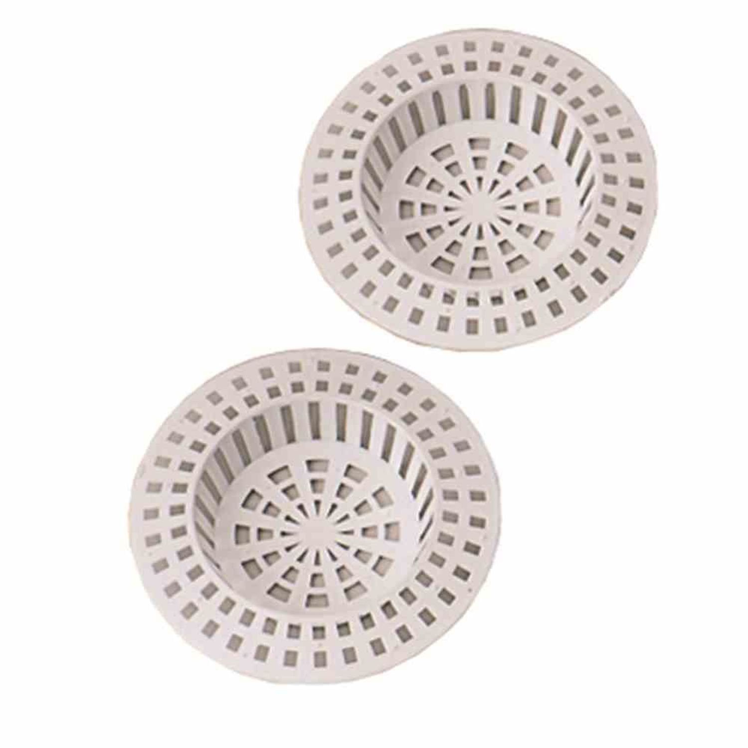 Haushalts Star Abflusssieb Abfluss Sieb 2 Stück Weiß 70 Mm