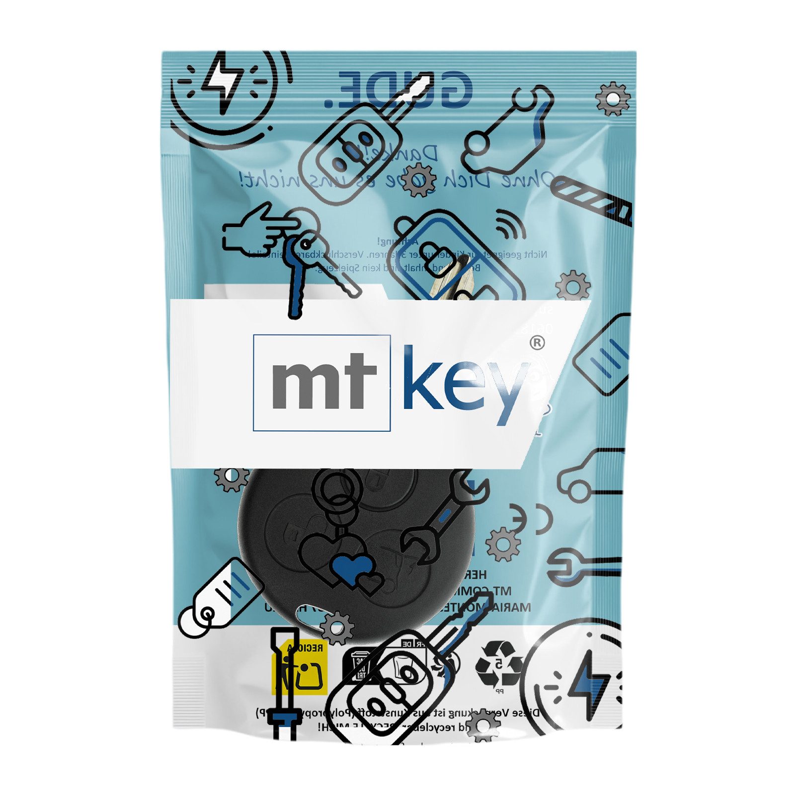 mt-key Schlüsseltasche Auto Funk Schlüssel 434MHZ Infrarot ...