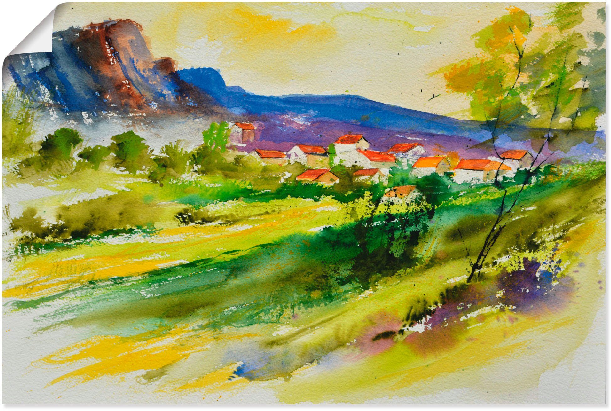 Artland Wandbild Landschaft Und Wohnhäuser Wiesen And Bäume 1 St Als