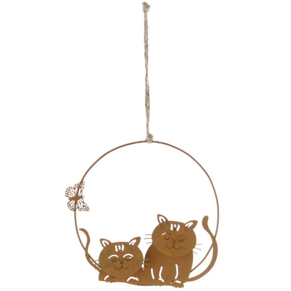 Matches21 Home And Hobby Gartenfigur Dekohänger Katzen Im Kreis And Kette